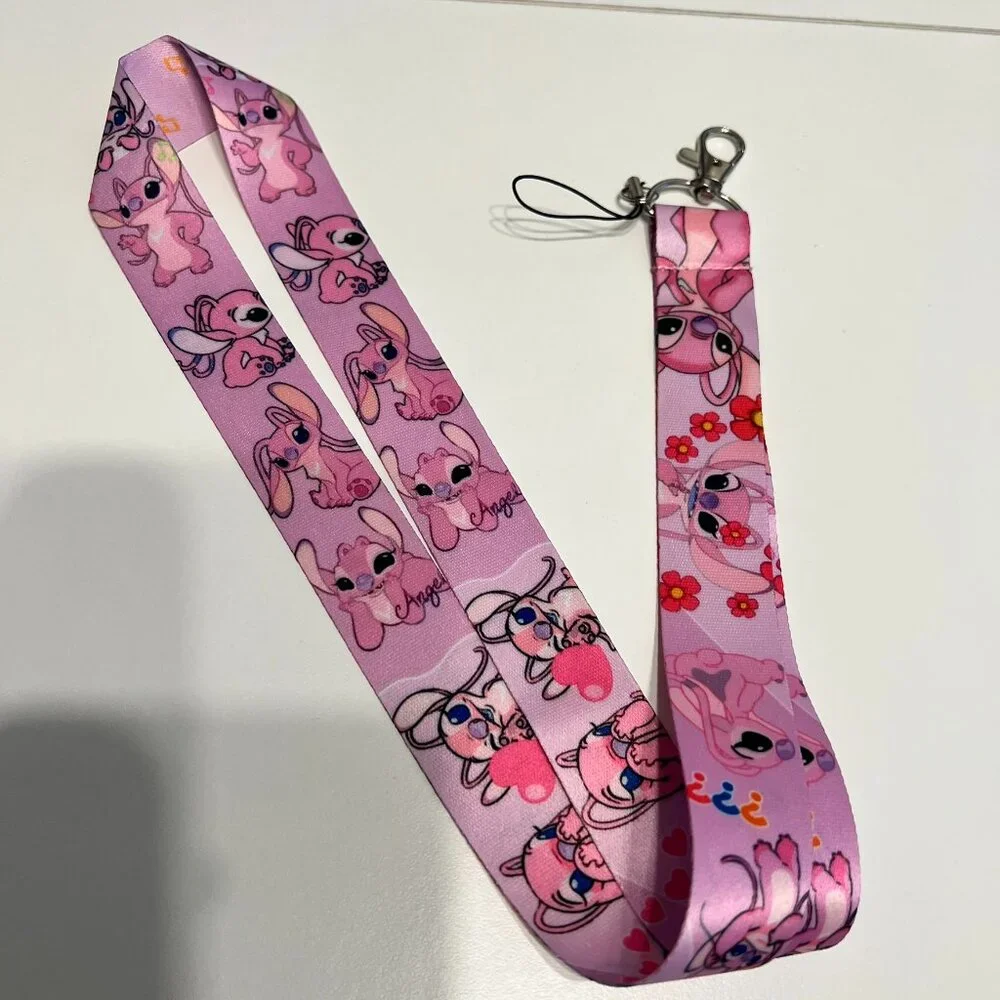 Disney | Accessories | Disney Lilo Stitch Angel Pin Trading Lanyard ...